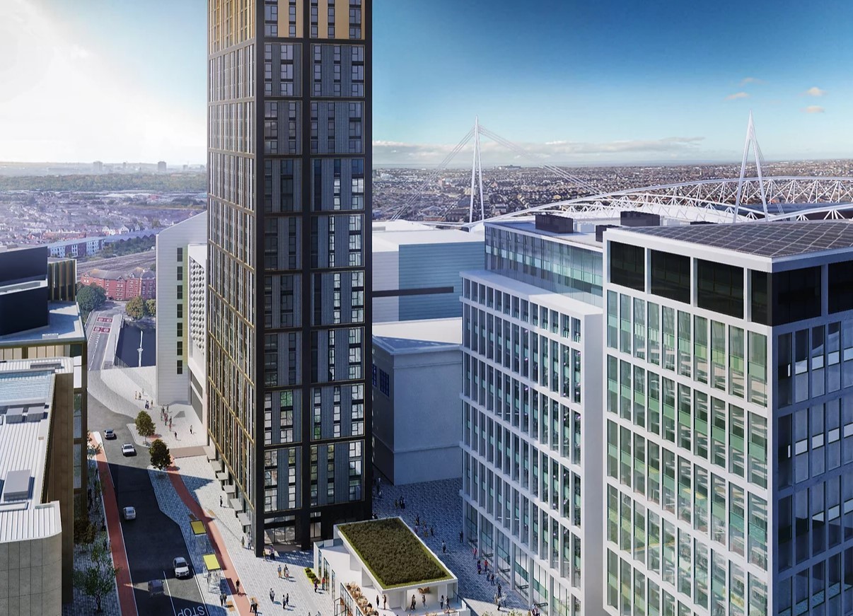 Giant 30-storey apartment tower planned for Central Square in Cardiff