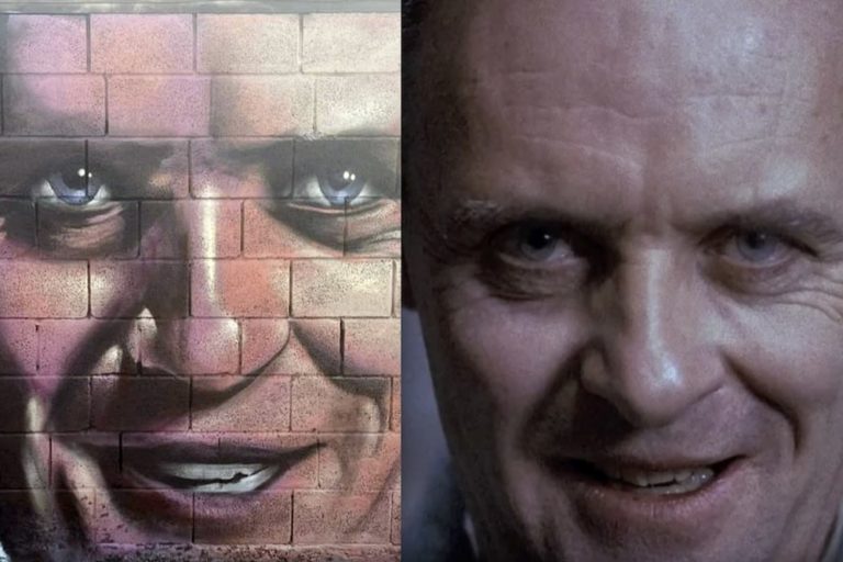 The brilliant Anthony Hopkins mural that has appeared in Port Talbot