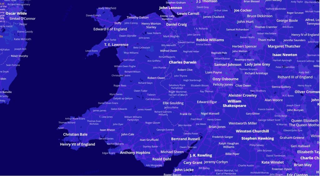 Cool new interactive map shows the most famous person from your area ...