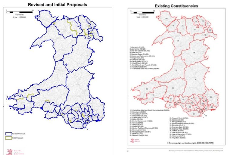 Wales’ new parliamentary constituencies published