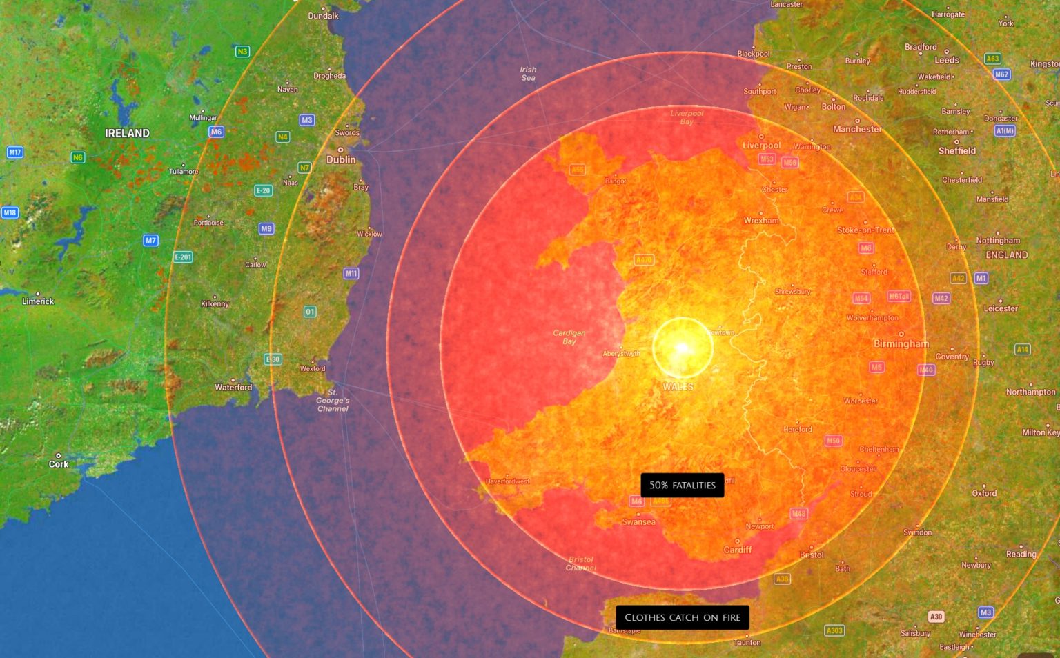 How big an asteroid would annihilate Wales? New interactive map has the ...