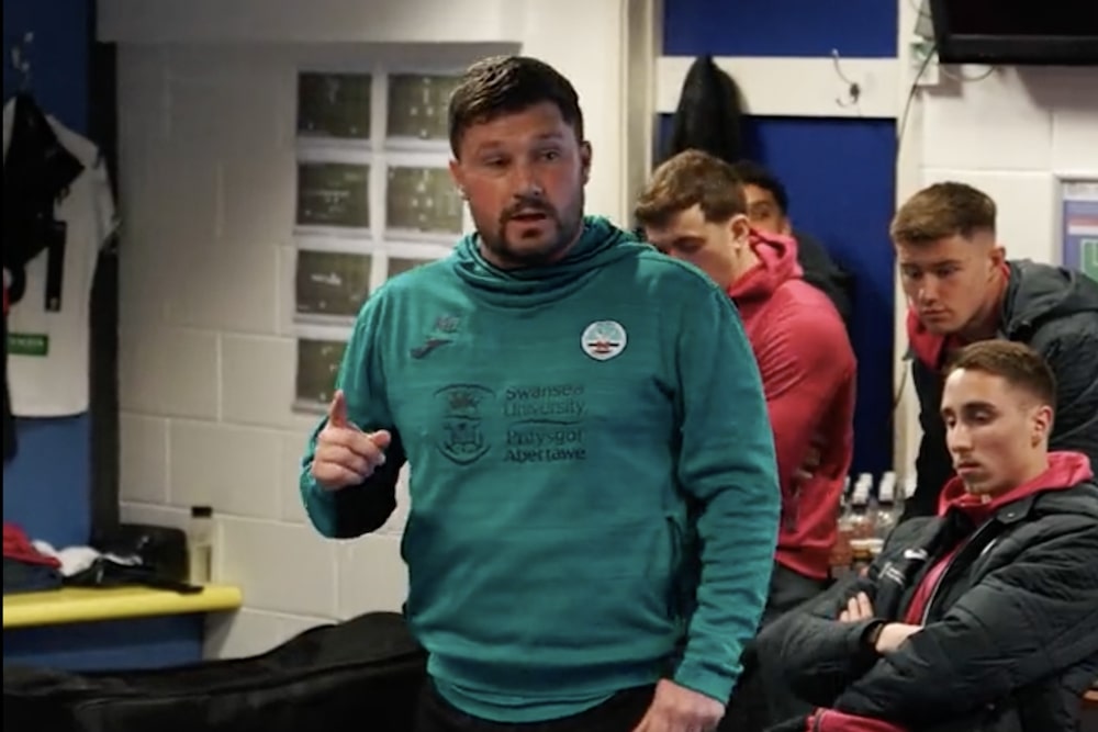 Watch: Swansea City kitman's passionate speech ahead of derby victory