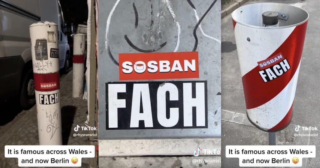 Watch: Welshman transforms German stickers into Welsh words