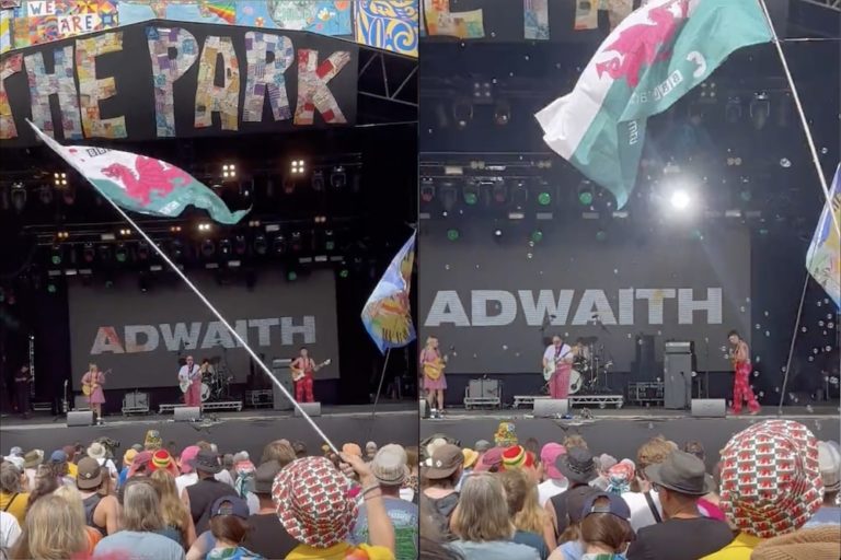 Watch: Bucket hats and dragons - Adwaith celebrate Welsh culture at ...