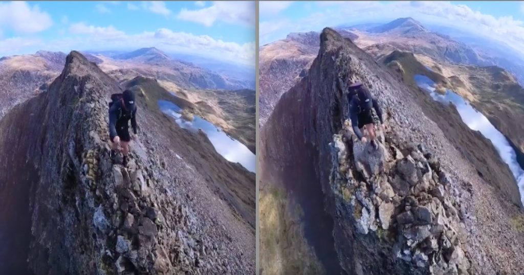Watch: The terrifying video of a climber on Wales' deadliest ridge