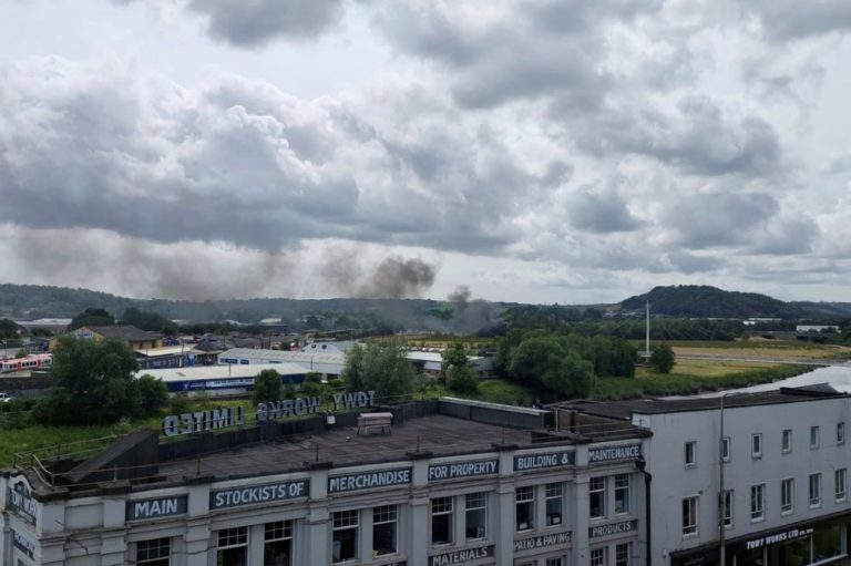 Watch: Fire crews fight dramatic tractor blaze