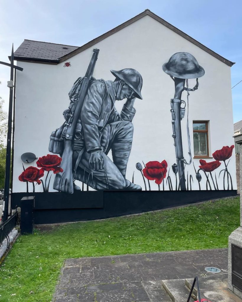 Watch: The beautiful war memorial mural unveiled in a Welsh town