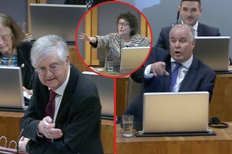 First minister and Andrew RT Davies clash in Senedd misogyny row