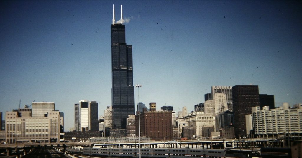 One of the world's tallest buildings to be lit up in Welsh colours