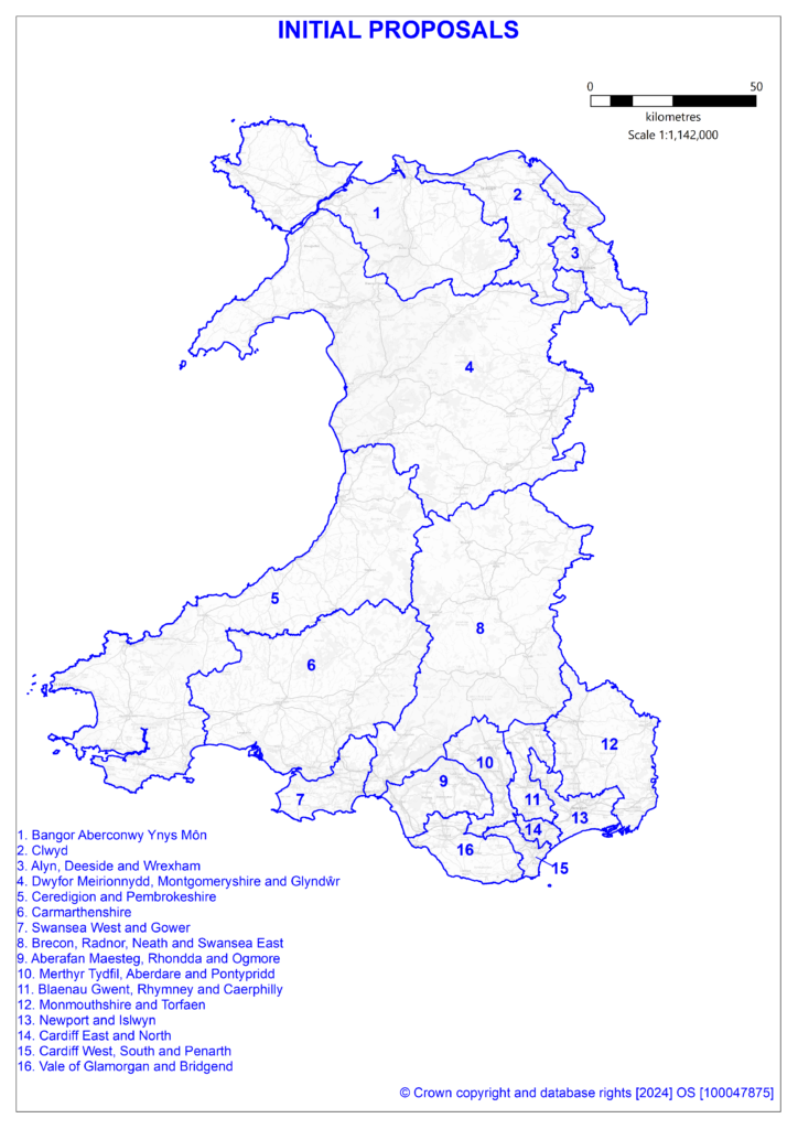 Proposed new constituencies for expanded Senedd revealed