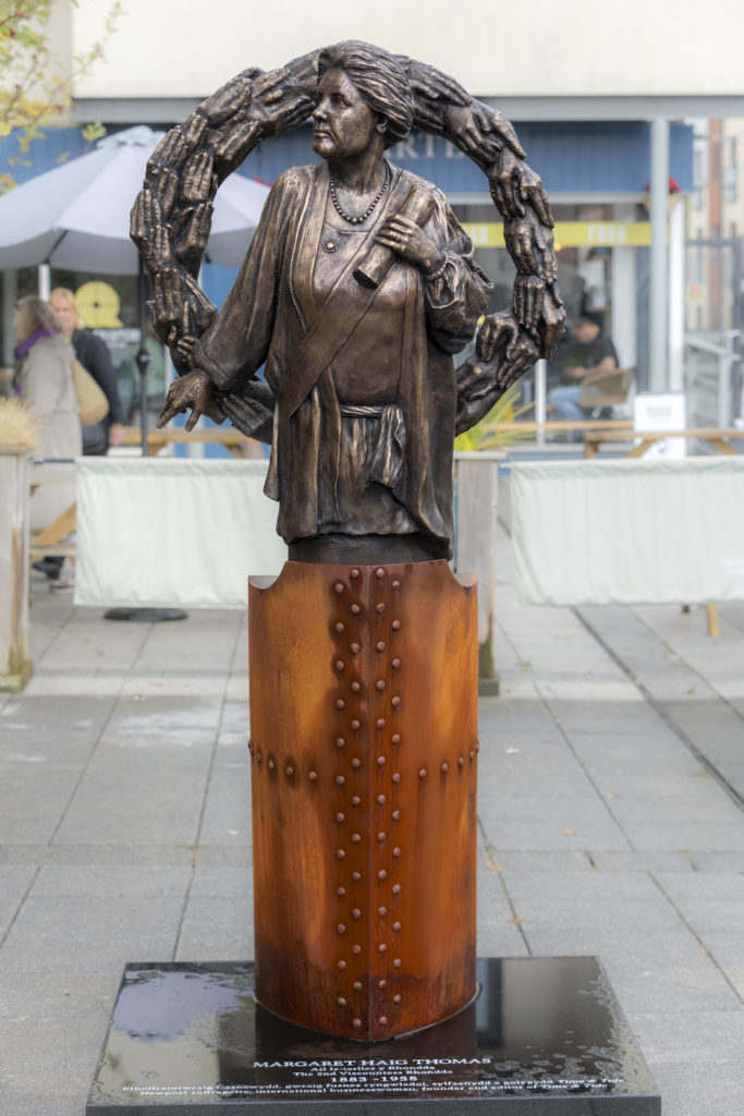 Lady Rhondda statue is unveiled in Newport