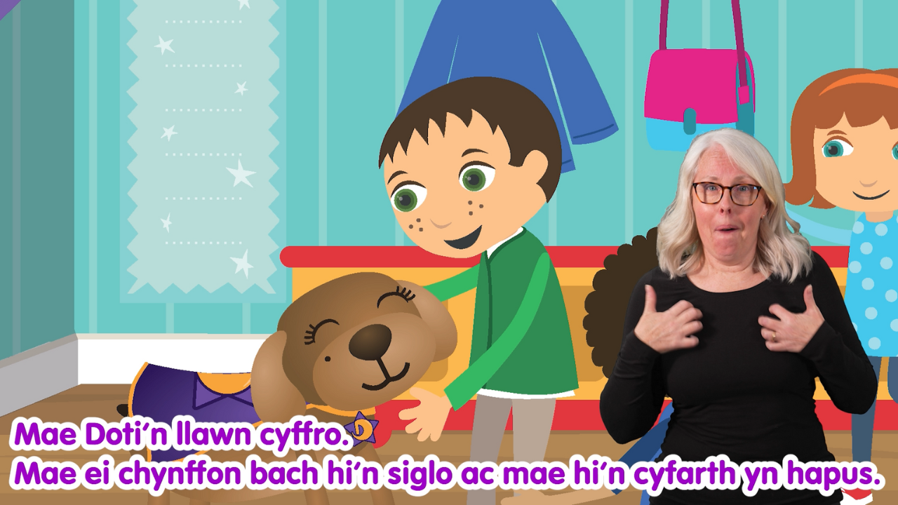 Children’s Welsh-language YouTube channel features BSL in their 100th video