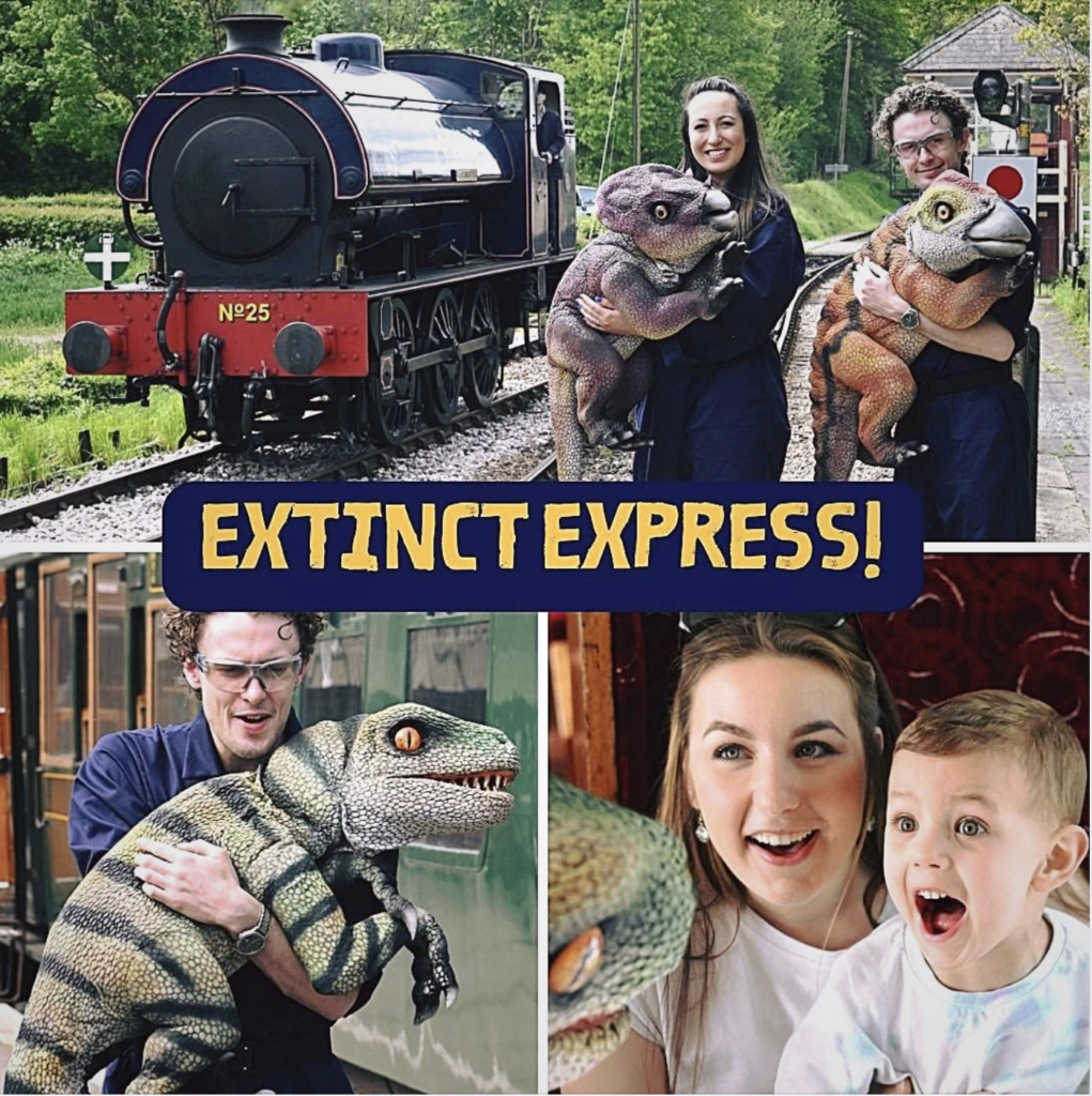 All aboard the Extinct Express and discover dinosaurs on a train