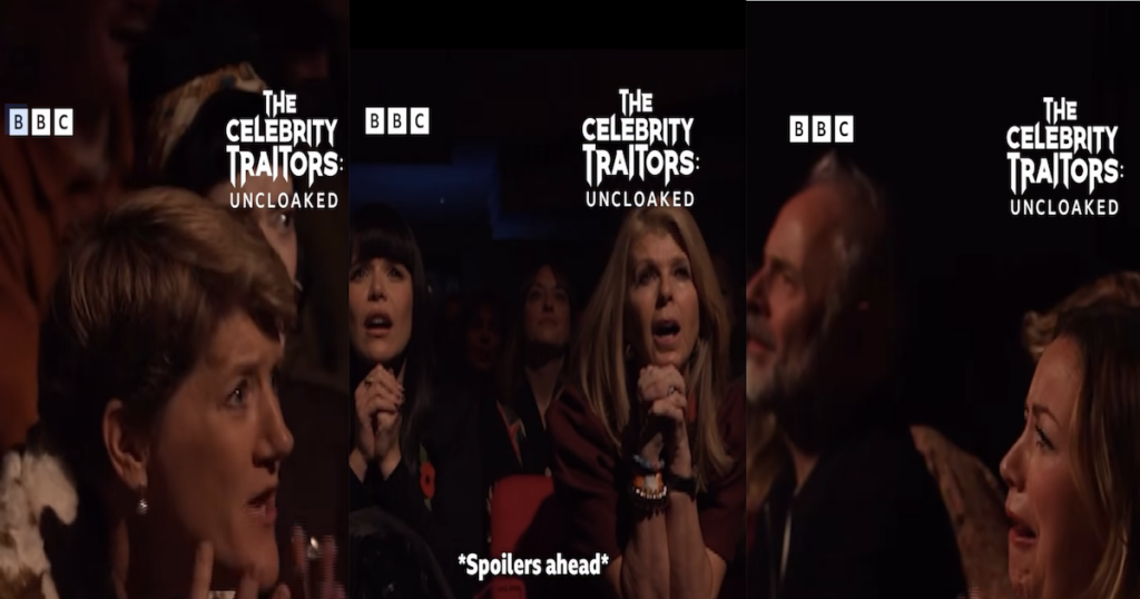 Watch: Celebrity Traitors' stars react to show's incredible ending