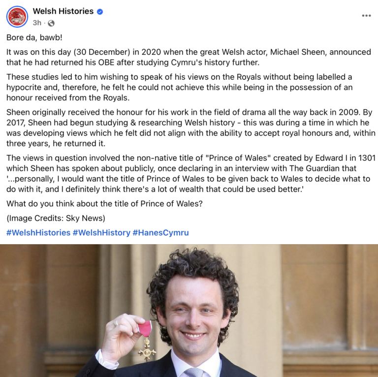 Five Years on Michael Sheen's OBE decision is back in the spotlight