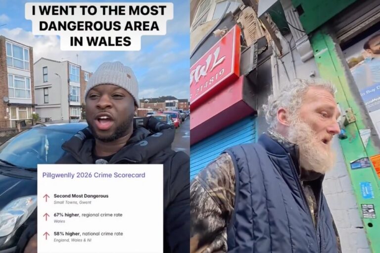 Social media content creator visits the 'most dangerous area in Wales'