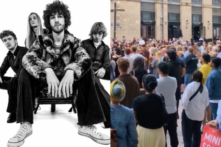 Welsh indie band shut down Cardiff high street with live performance